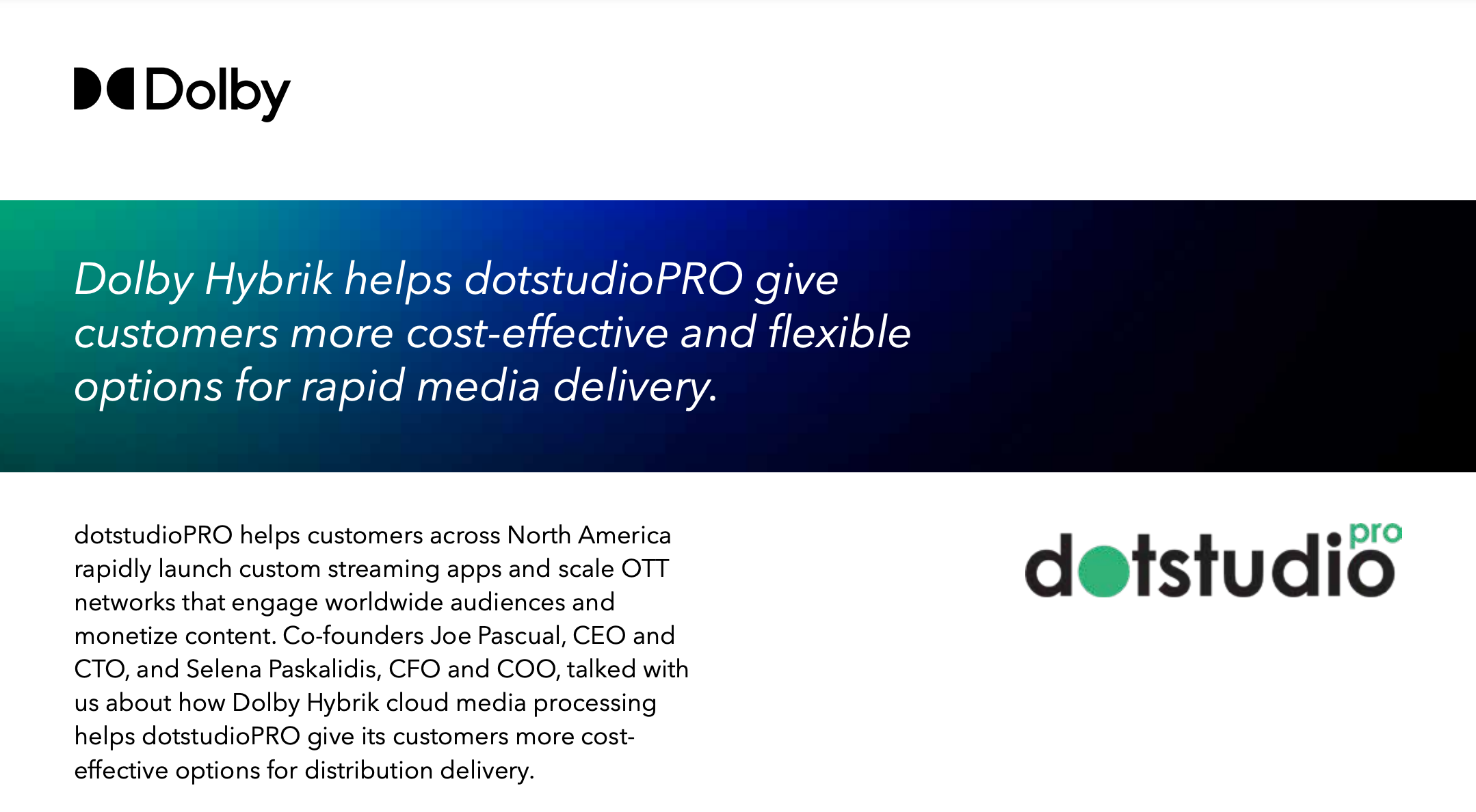 dotstudioPRO shares insight on Dolby Hybrik - dotstudioPRO